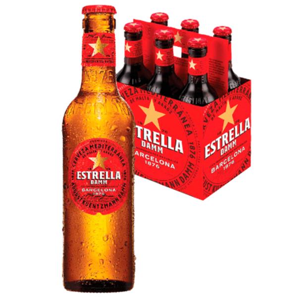 Cerveza Estrella Damm. Pack de 24 botellas de 330 ml. – Tastewine